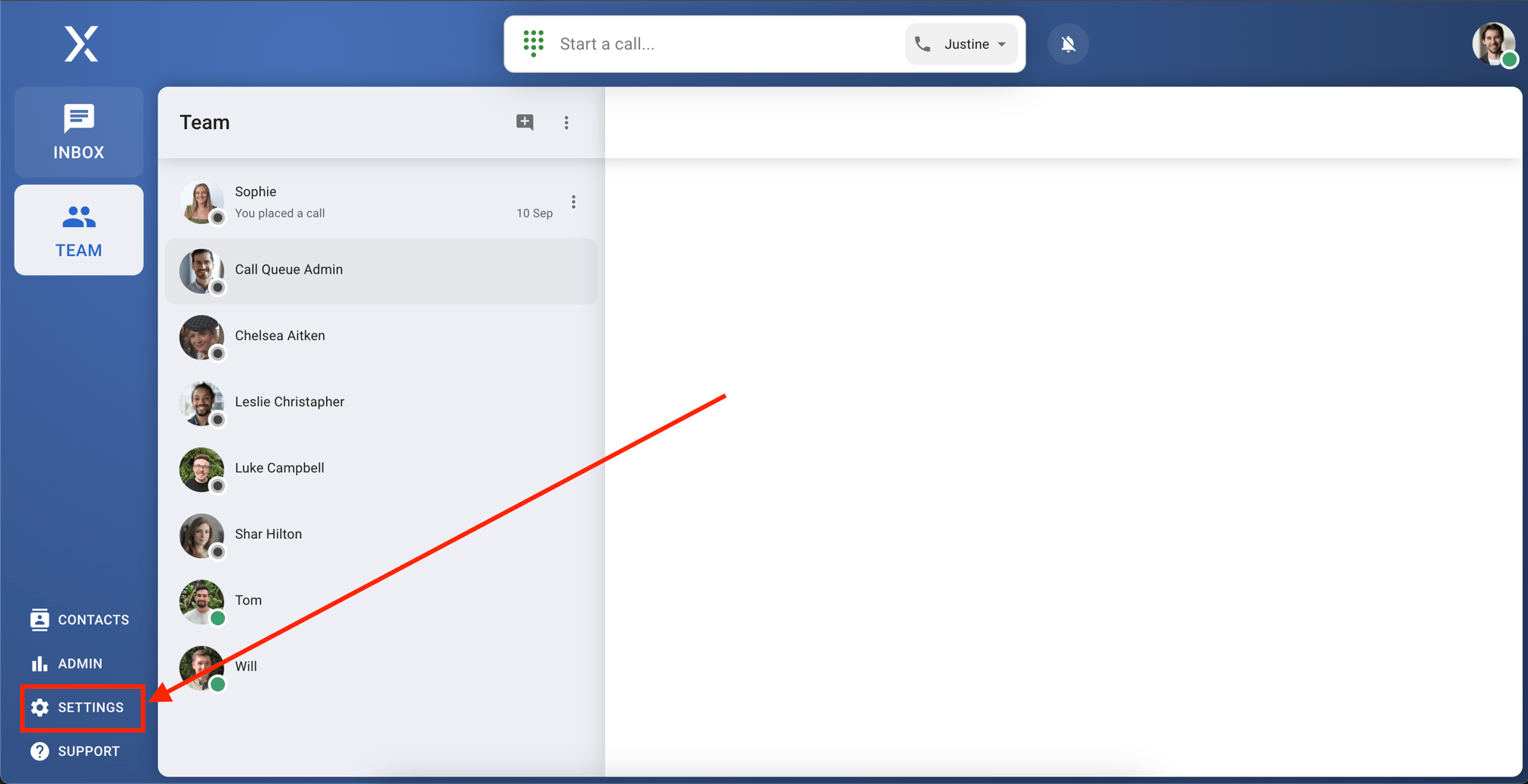 Call flow selector