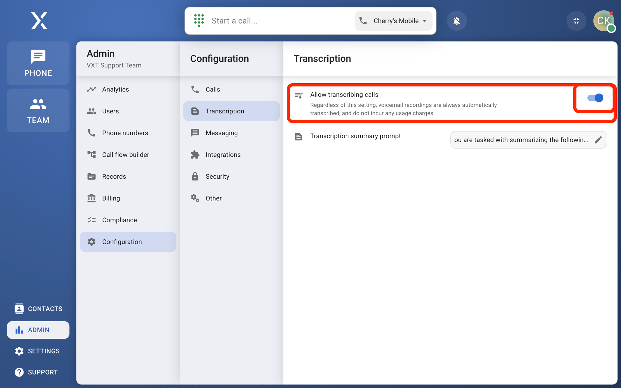 AI transcripts and summaries
