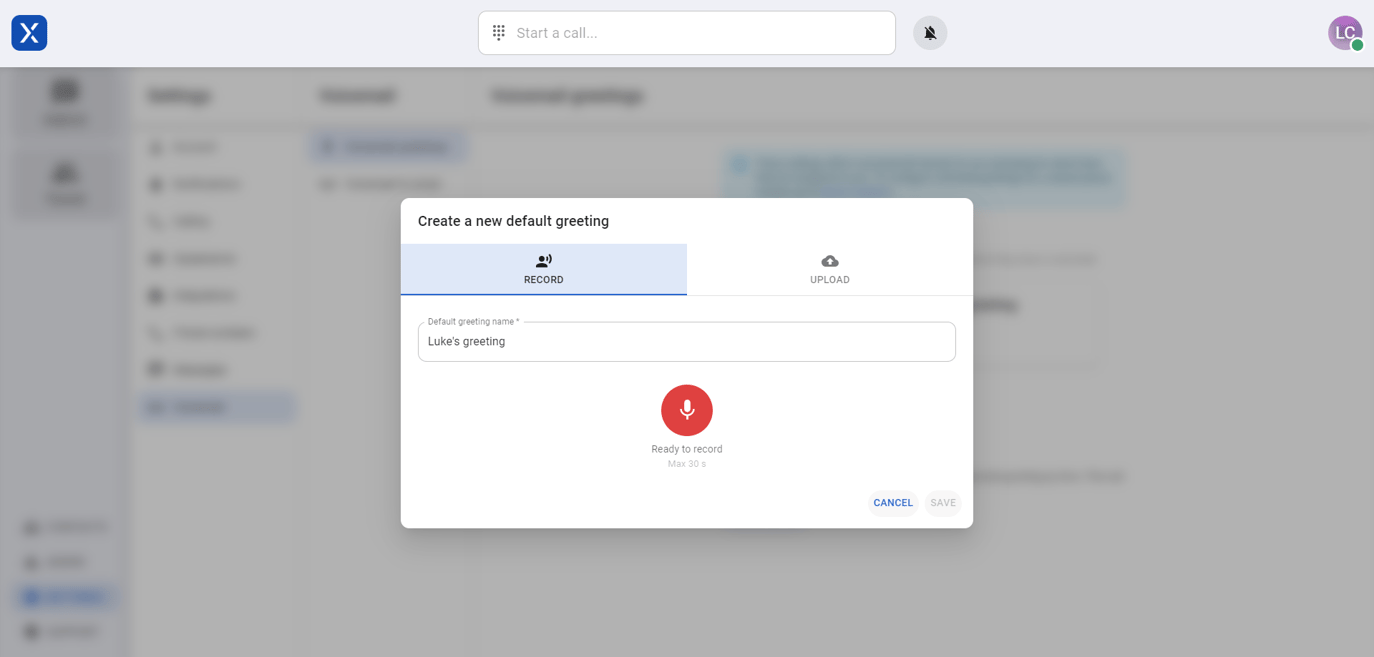 Record your first voicemail greeting